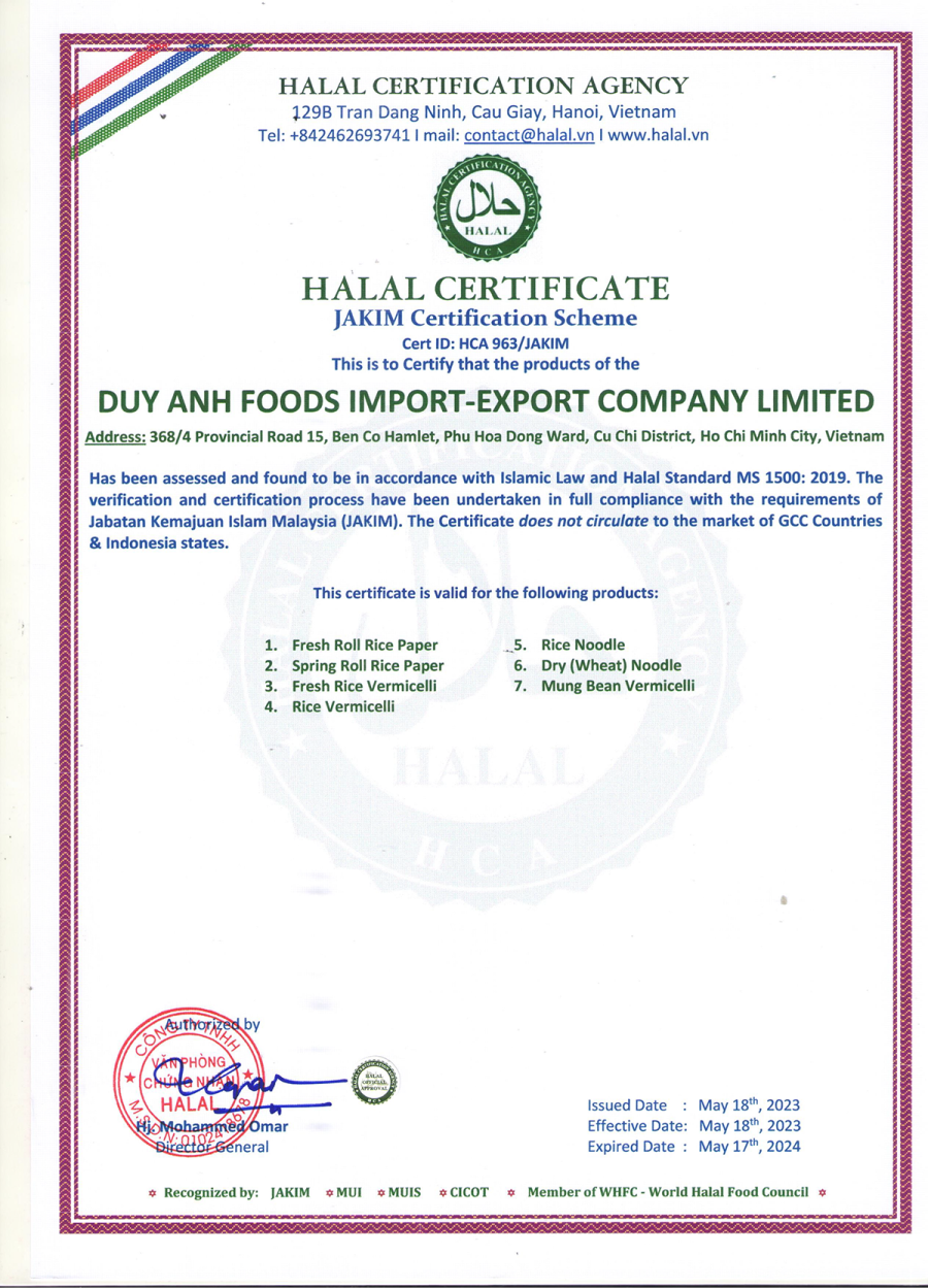 HALAL CERTIFICATE